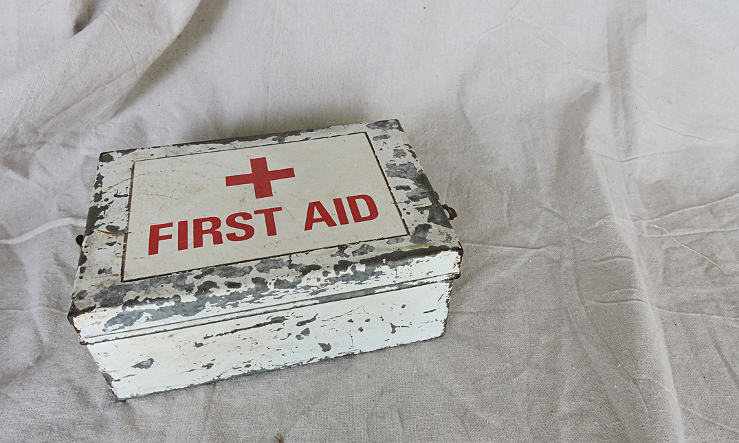 Vintage First Aid Box | quintessential duckeggBLUE