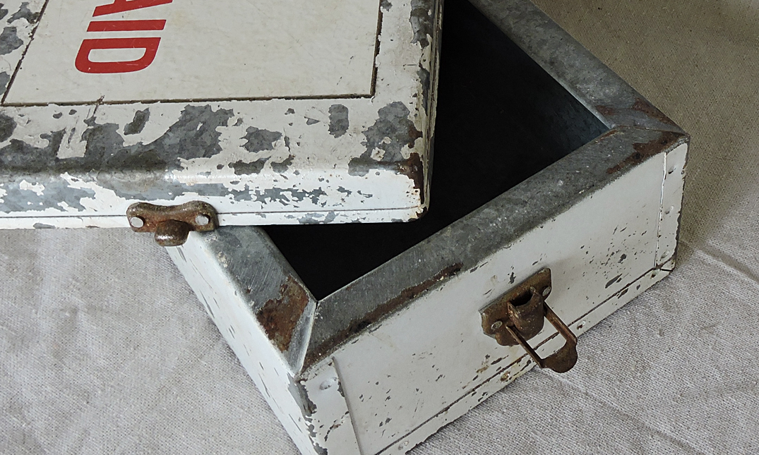 Vintage First Aid Box | quintessential duckeggBLUE