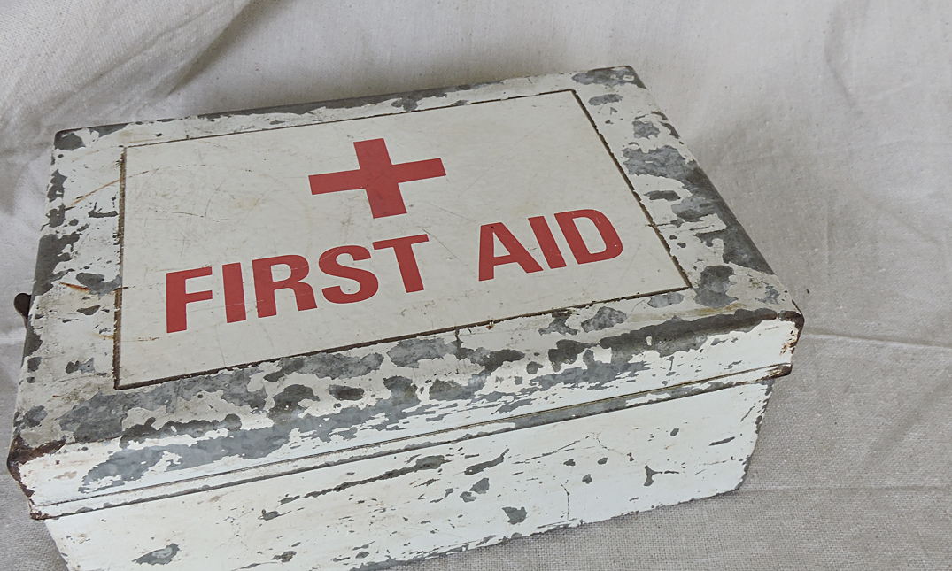 Vintage First Aid Box | quintessential duckeggBLUE