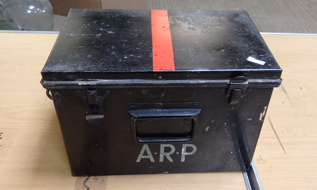 English Air Raid Patrol Box | quintessential duckeggBLUE