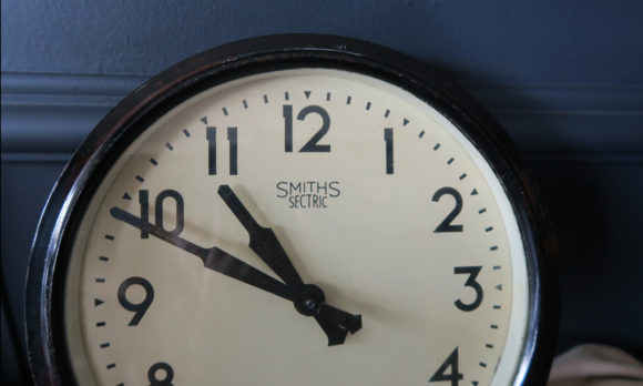 Smiths Sectric Wall Clock | quintessential duckeggBLUE