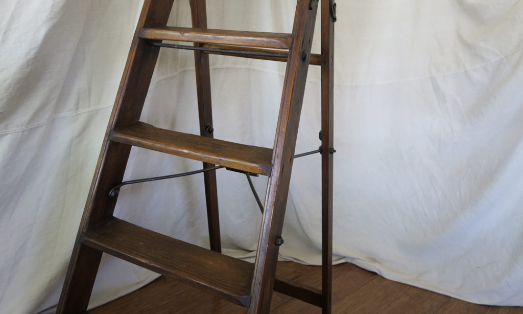 Vintage Simplex A-Frame Timber Step Ladder | quintessential duckeggBLUE