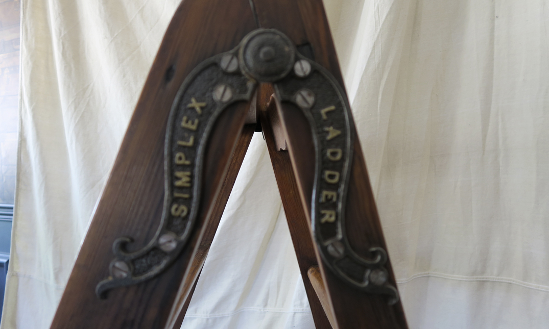 Vintage Simplex A-Frame Timber Step Ladder | quintessential duckeggBLUE